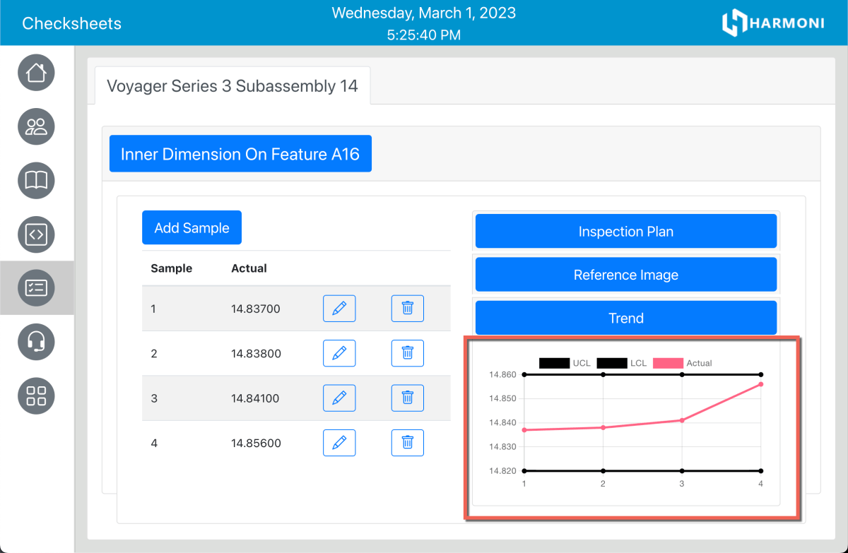 Digital Checksheets - Quality Control for CNC Machined Parts - Harmoni